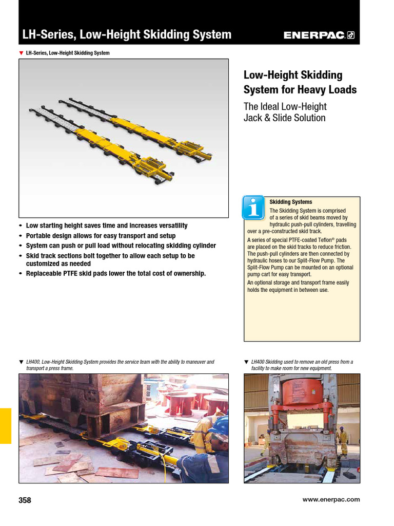 Low-Height Skidding System Overview | PDF | Pump | Mechanical Engineering