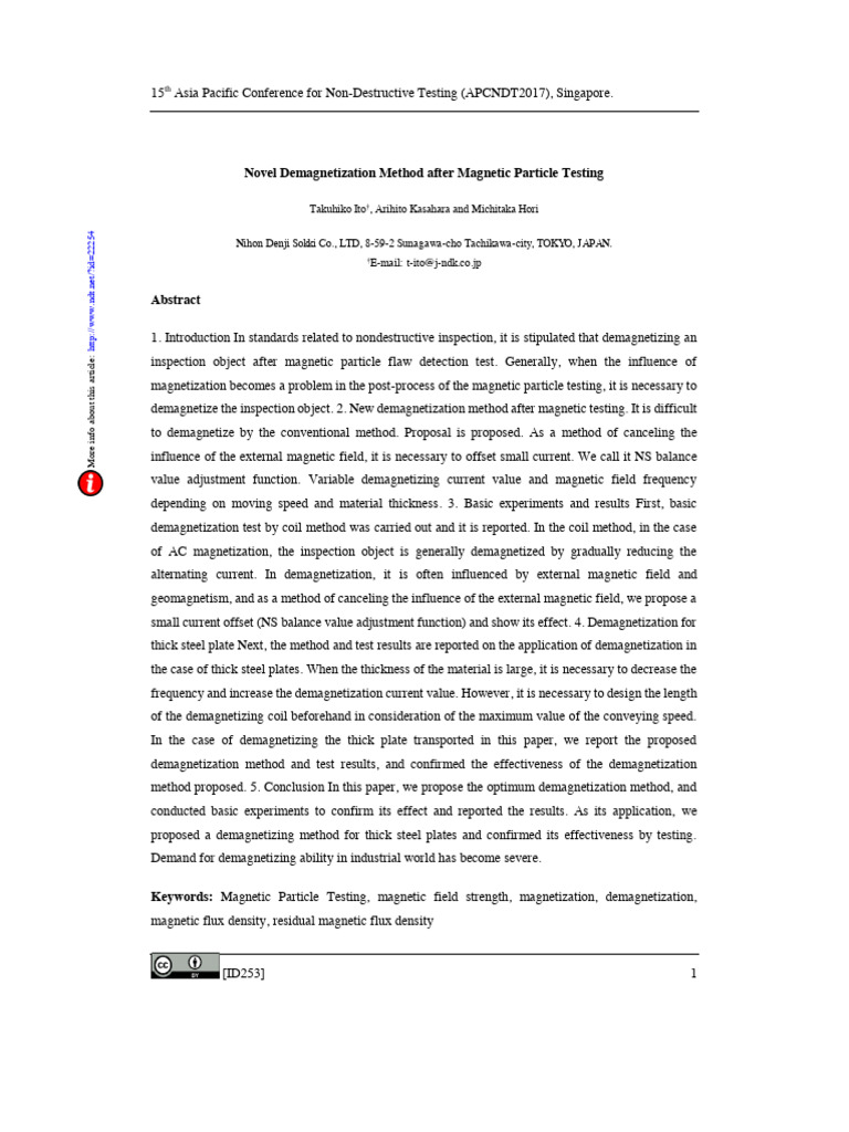 Novel Demagnetization Method for MT | PDF | Inductor | Magnetization