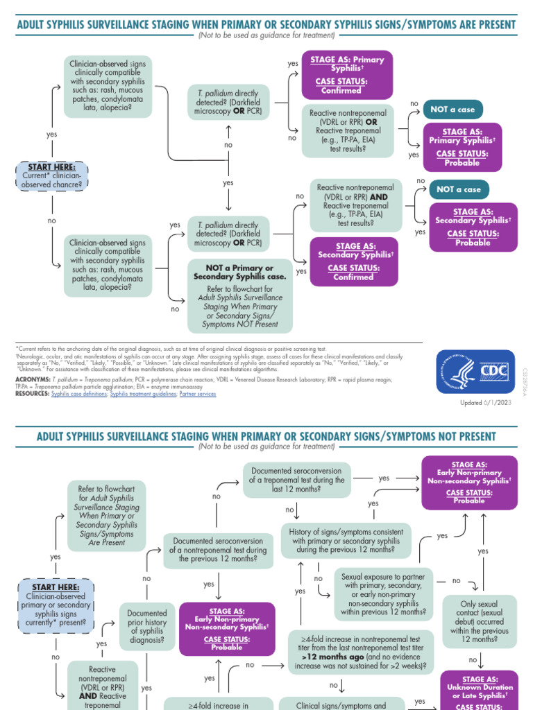 Adult Syphilis Surveillance Guidelines | PDF | Microbiology | Medicine