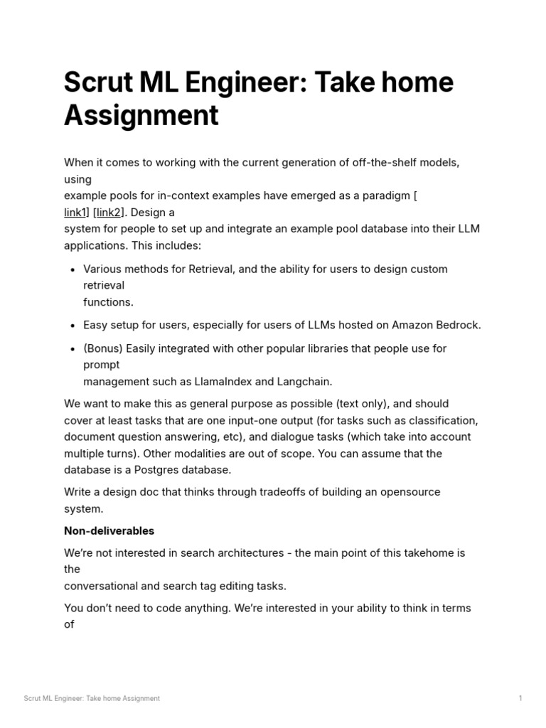 Scrut ML Engineer Assignment | PDF