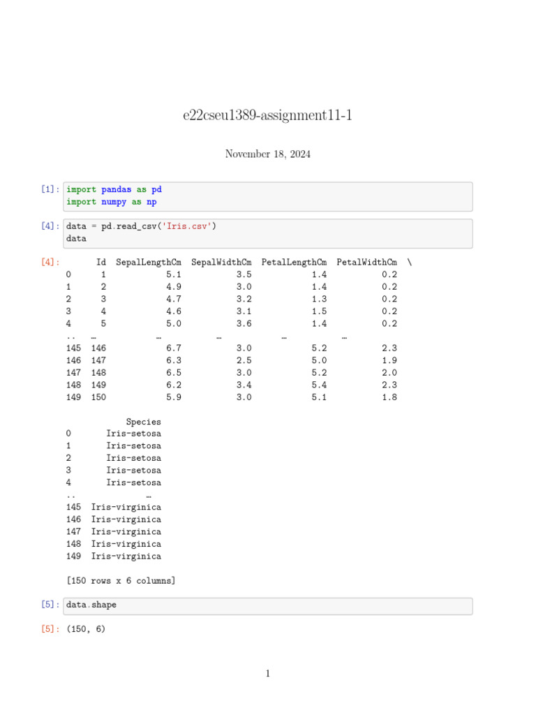 E22cseu1389 Assignment11 1 | PDF | Machine Learning | Computer Programming