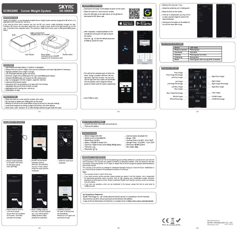Corner Weight System Manual en V1.0 | PDF | Weight
