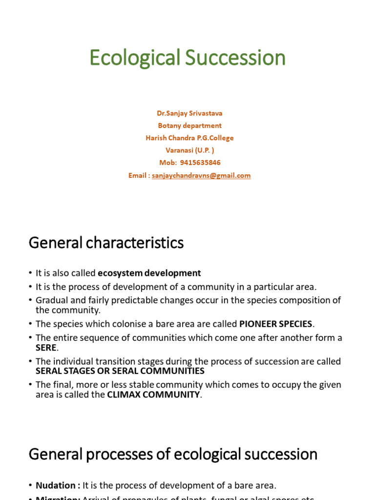 Understanding Ecological Succession | PDF | Ecology | Conservation Biology