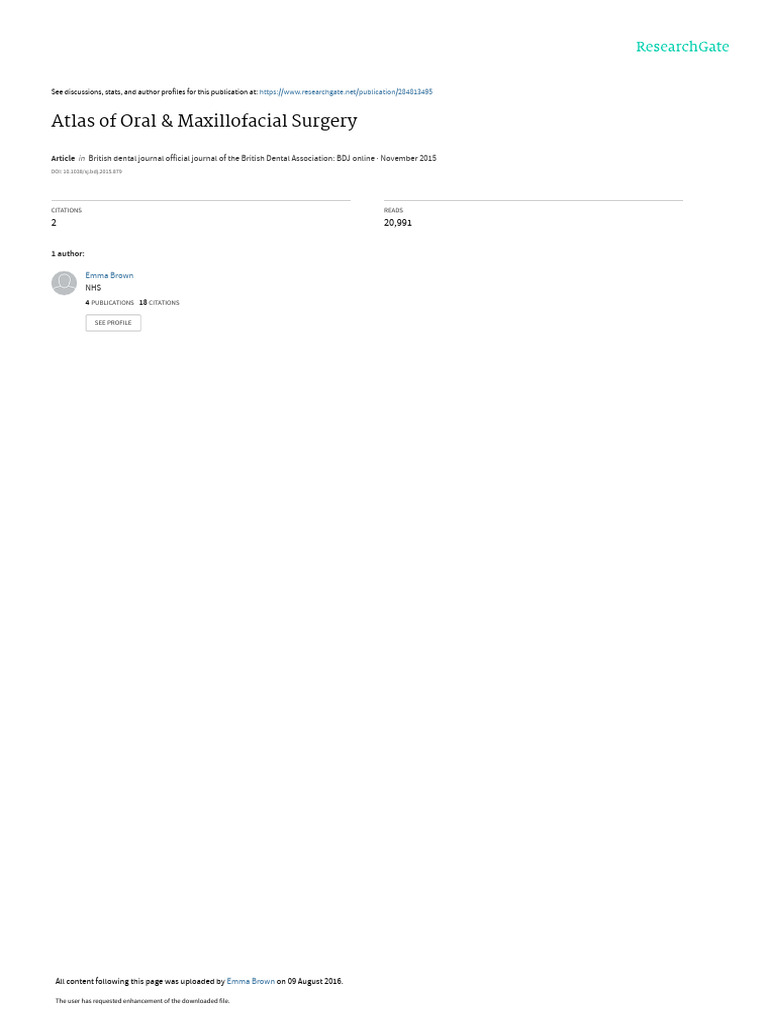 Atlas of Oral Maxillofacial Surgery | PDF | Oral And Maxillofacial ...