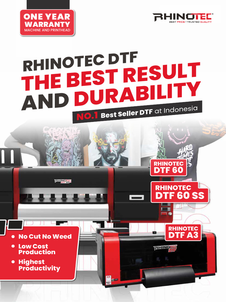 Fa - Brosur DTF Edit Rhinotec | PDF | Printer (Computing) | Computing