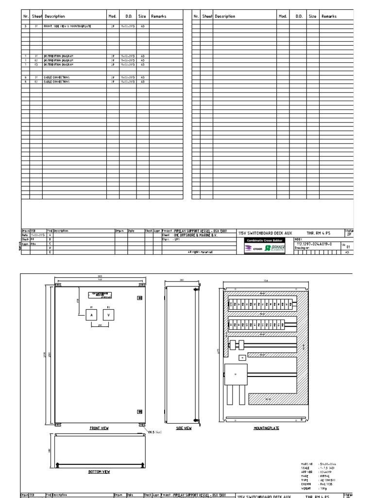 115V Switchboard Diagram for OSX 13001 | PDF