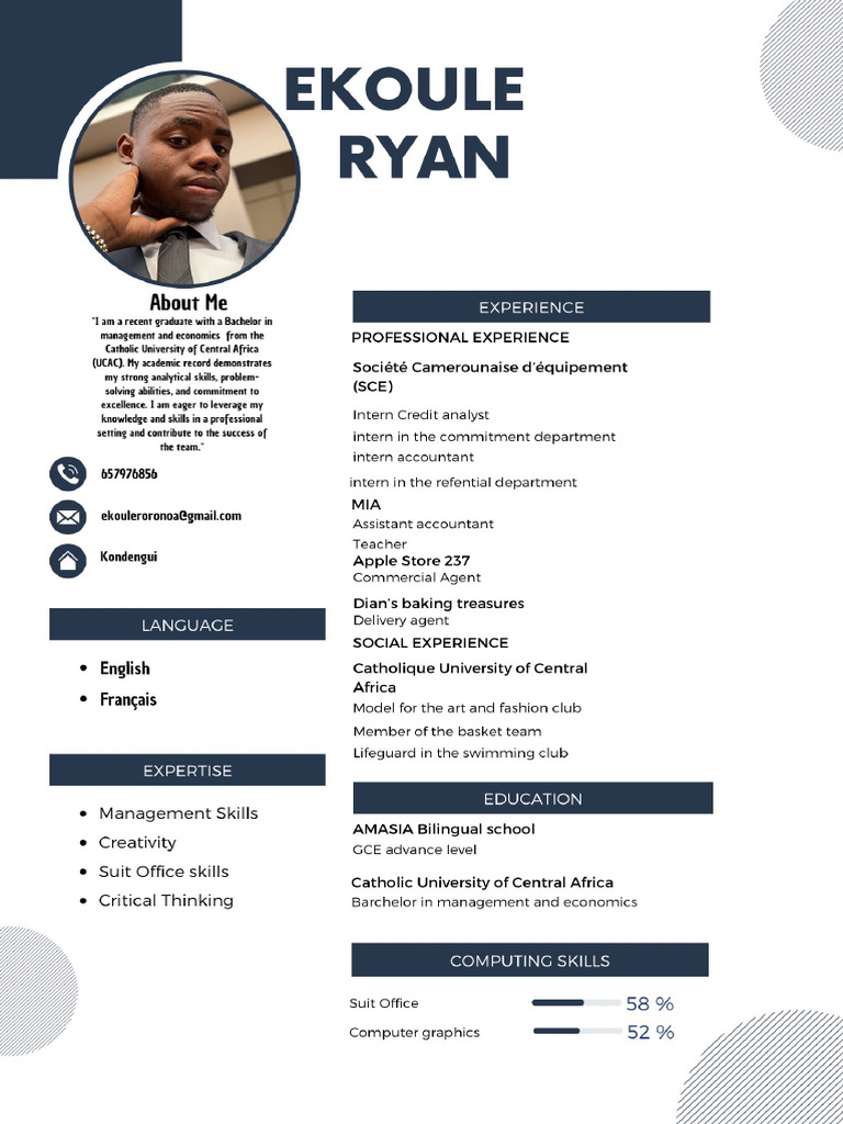 Blue Professional Modern CV Resume | PDF