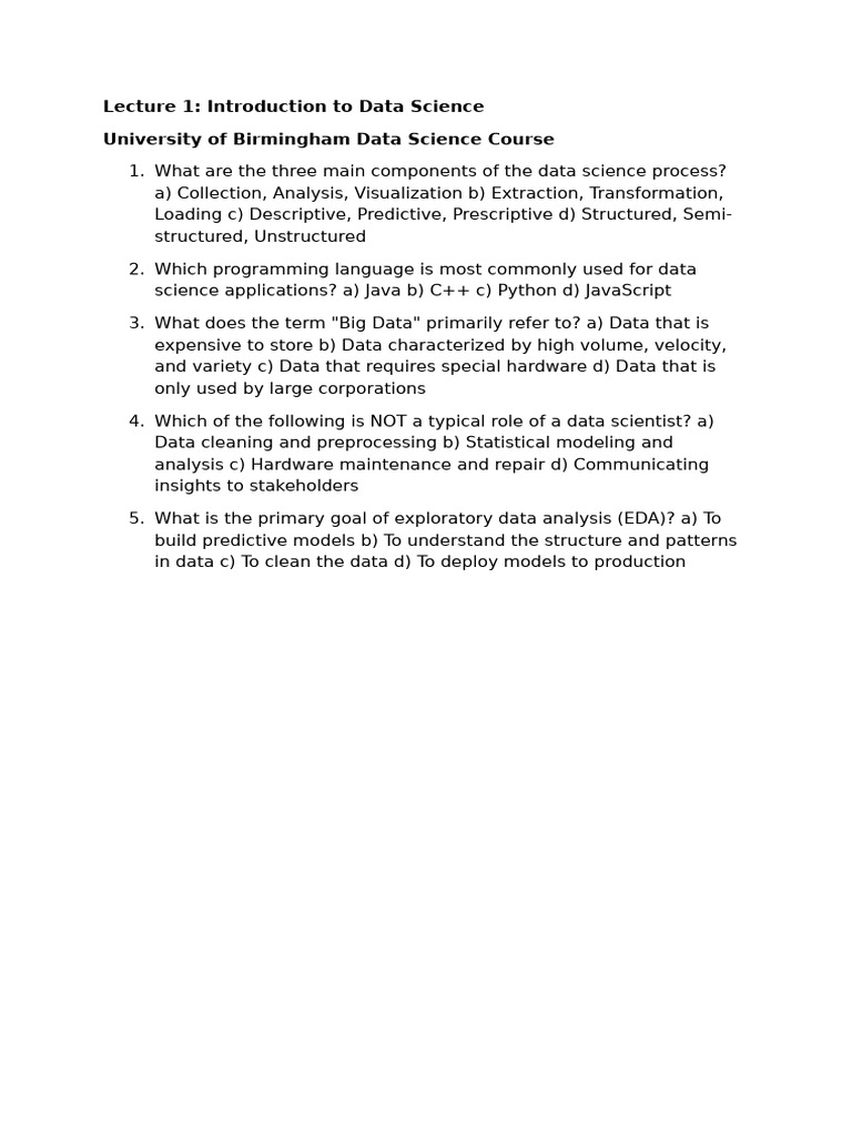 Data Science Basics: Key Concepts Explained | PDF