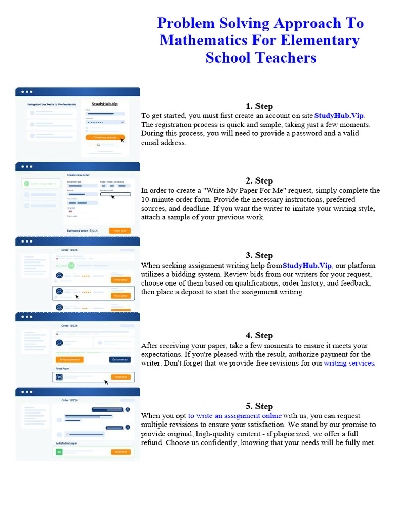 Problem Solving Approach To Mathematics For Elementary School Teachers ...