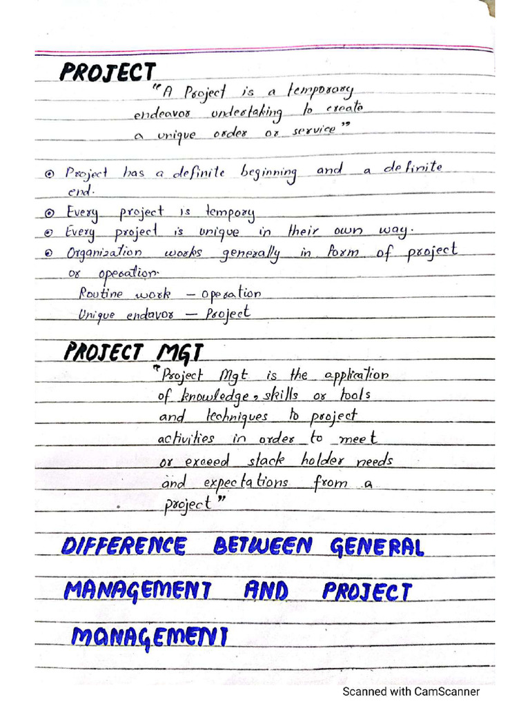Project Managment Final Notes - Compressed | PDF