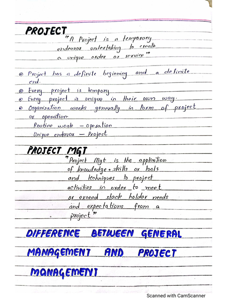 Project Mangment Final Notes For Exam Final | PDF