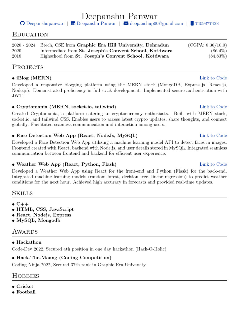 Tcs Resume | PDF