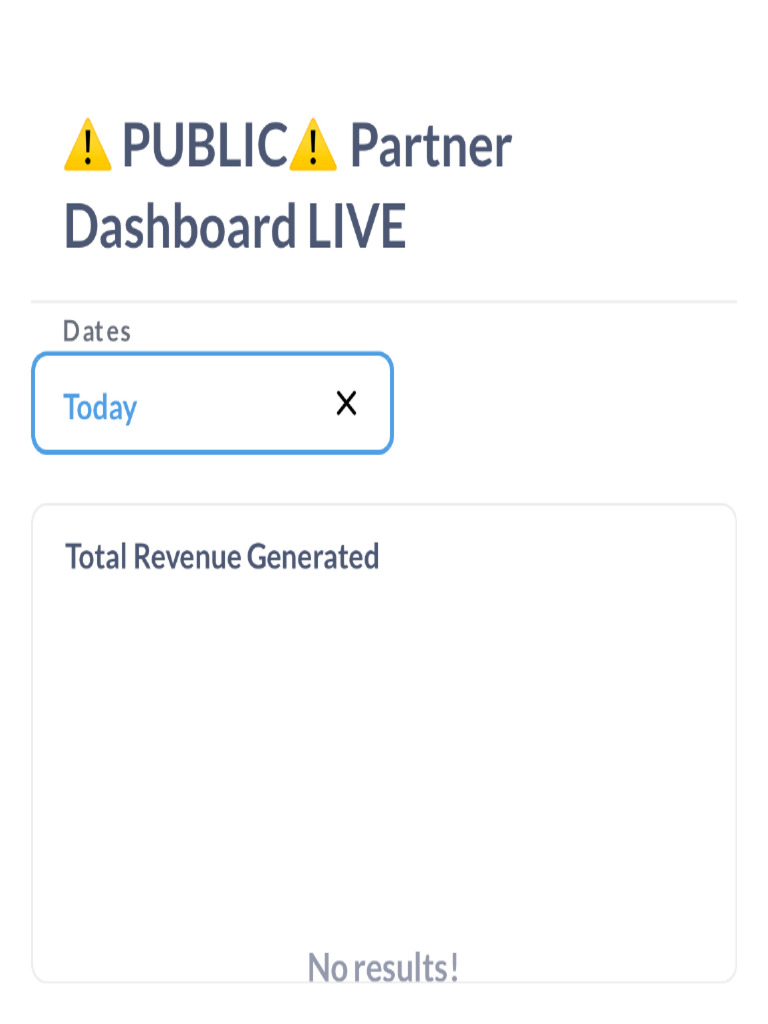 PUBLIC Partner Dashboard LIVE | PDF