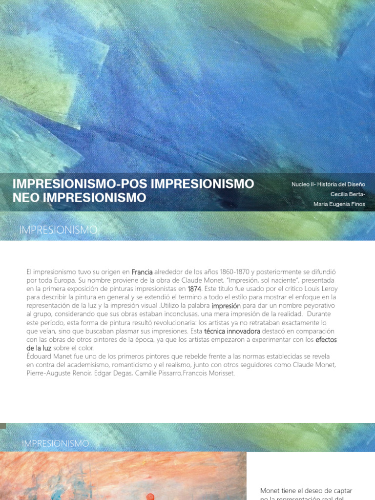 IMPRESIONISMO | PDF | Impresionismo | Pinturas