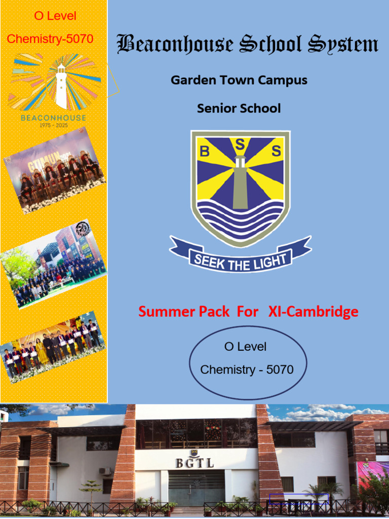 Chemistry Summer Pack 11C 2025 | PDF | Chemical Equilibrium | Chemical Reactions