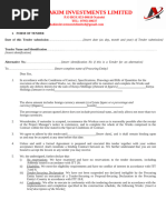 Sample Tender Document Template | PDF | Specification (Technical ...