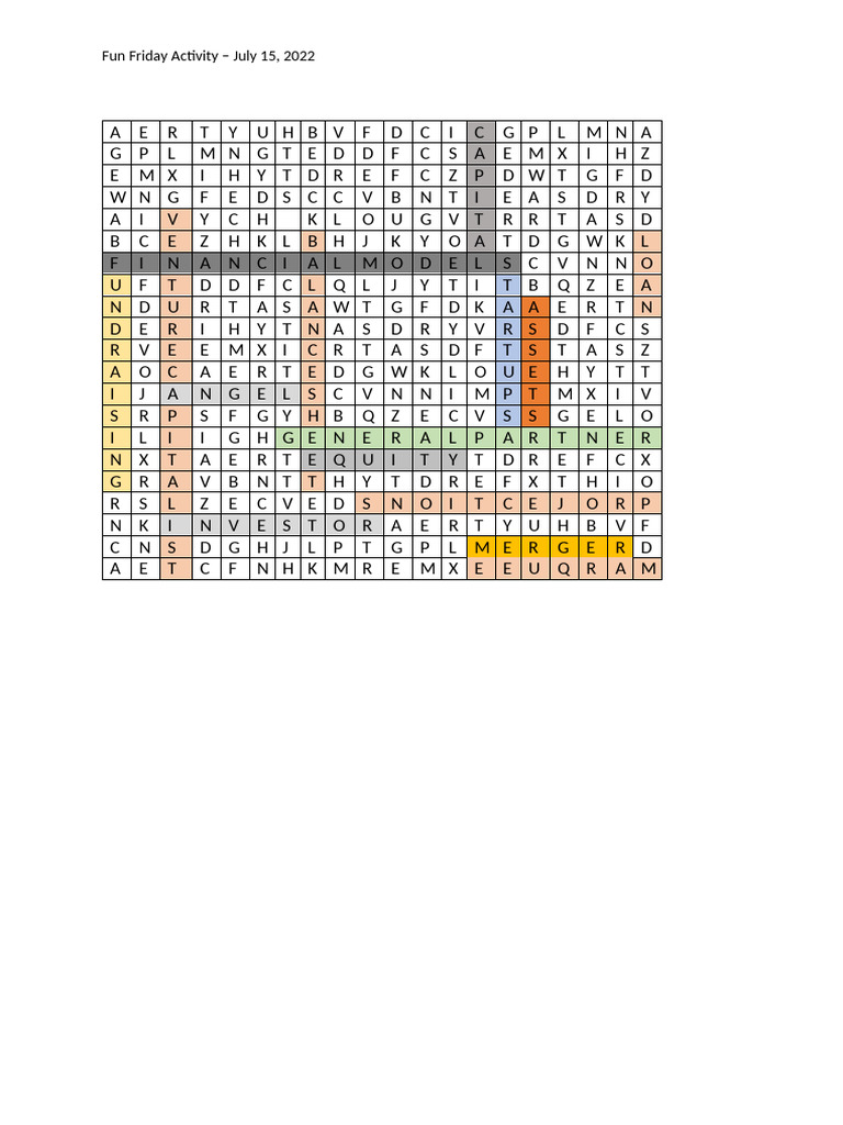 Fun Friday Crossword | PDF