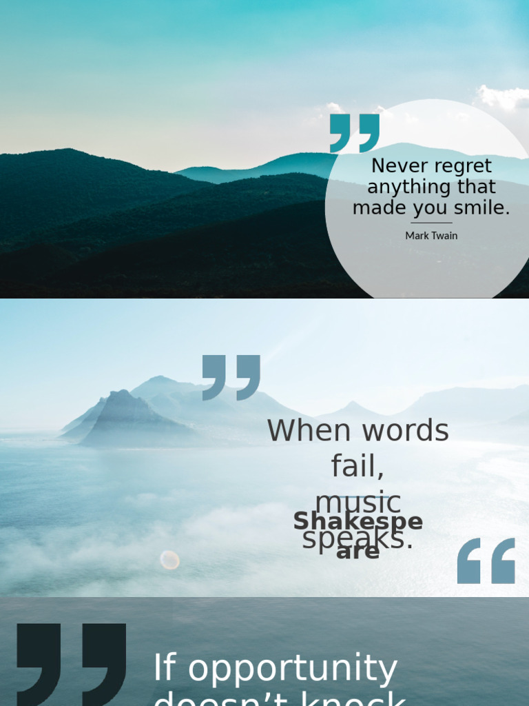 Inspiring Quotes for Presentations | PDF
