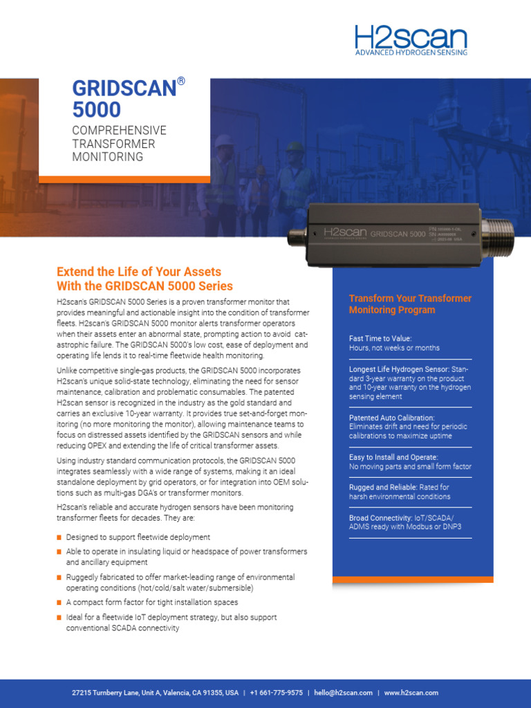 H2scan Gridscan5000 Datasheet 1 31 | PDF | Transformer