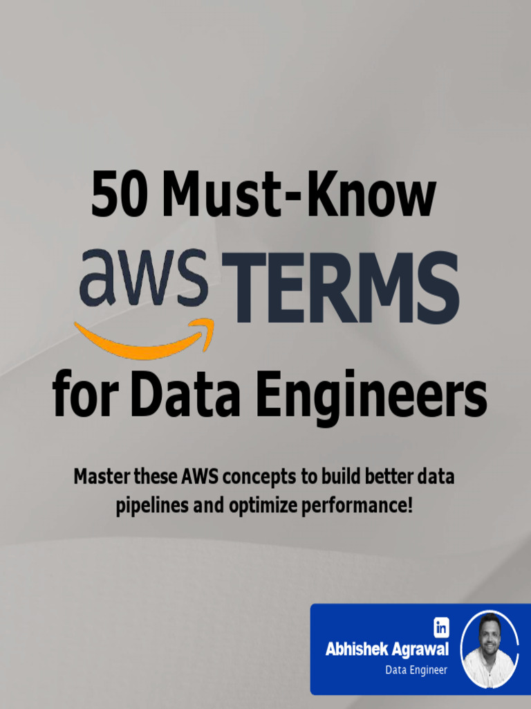 50 Terms To Know by Aws Data Engineers | PDF | Amazon Web Services ...