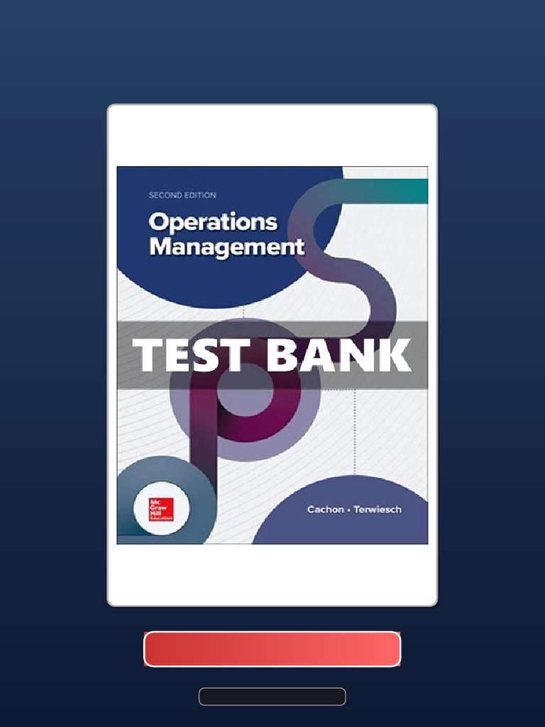 Complete Bundle Operations Management 2nd Edition Cachon Ebook and ...