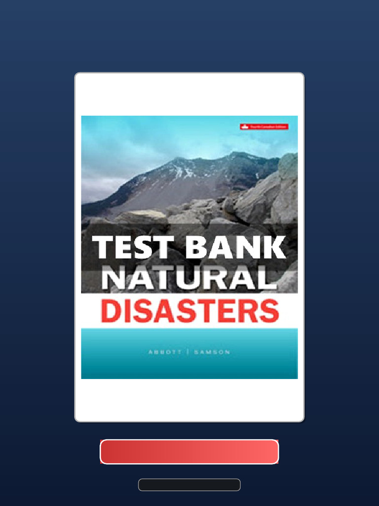 Complete Bundle Natural Disasters 4th Edition Abbott Ebook and TestBank ...