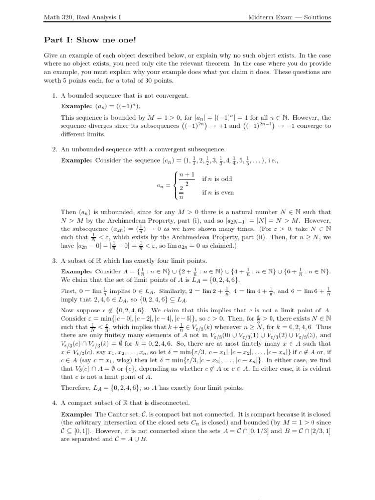 Real Counterexample. | PDF | Series (Mathematics) | Sequence