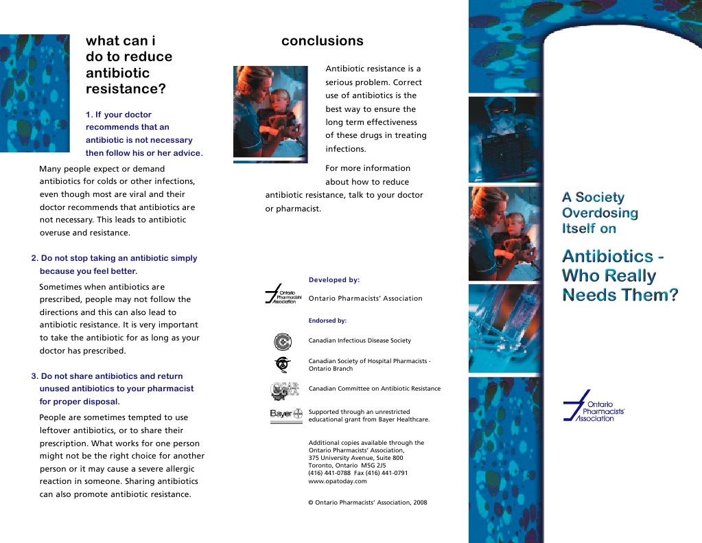 Antibiotics Brochure | PDF | Antibiotics | Antimicrobial Resistance