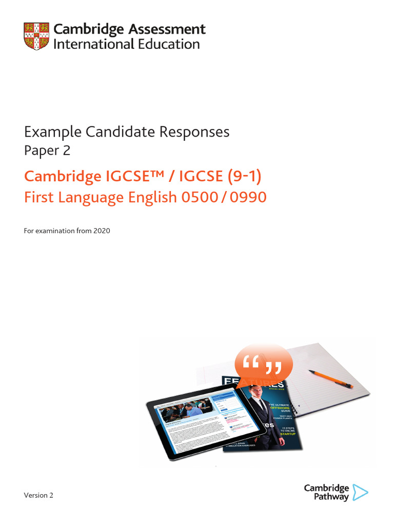 IGCSE English 0500 Paper 2 Responses | PDF | Narrative | Accuracy And ...
