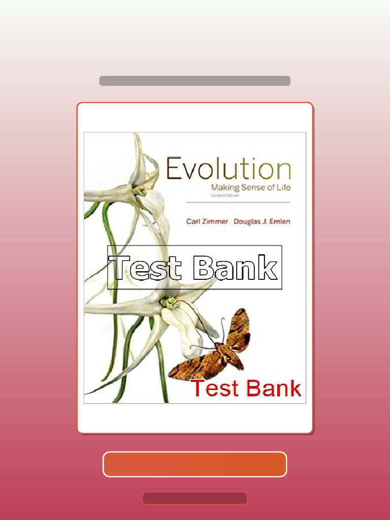Evolution Making Sense of Life 2nd Edition Zimmer Ebook and TestBank ...