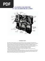 Colchester Student Lathe Manual PDF | PDF