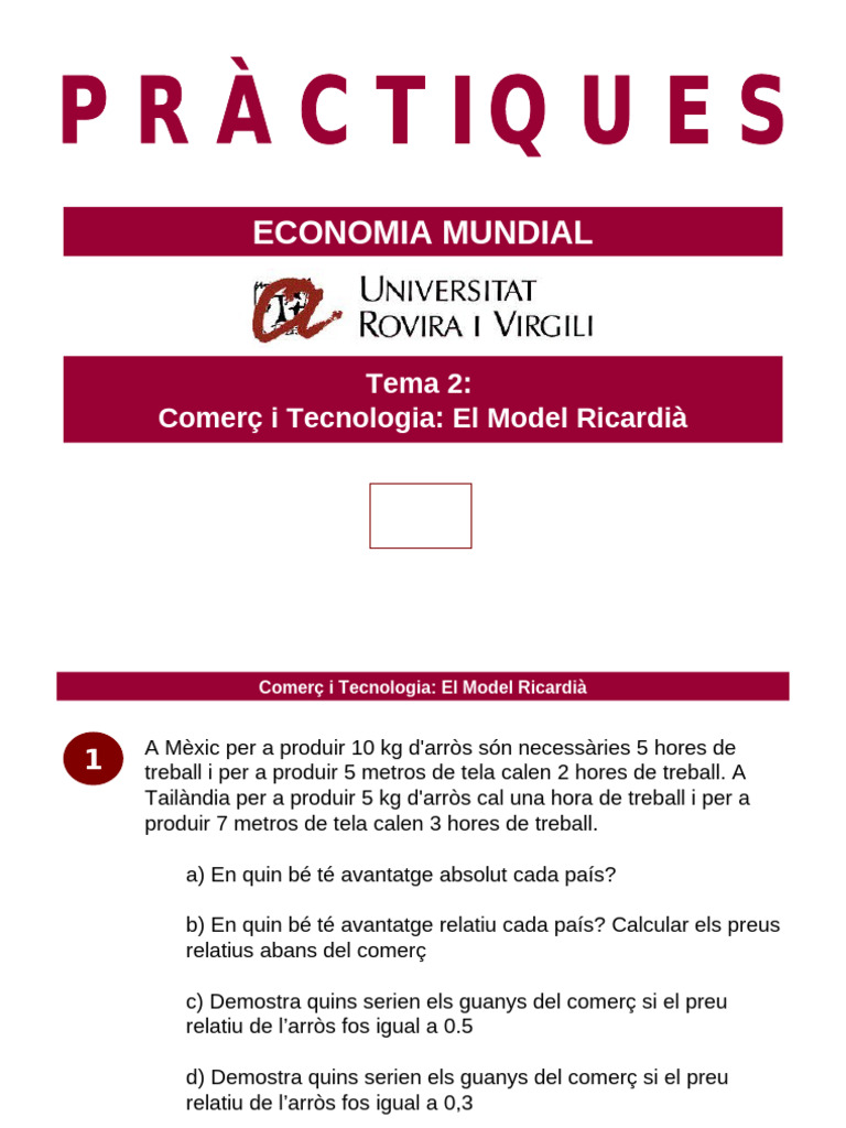 Exercicis Eco Tema 2 | PDF