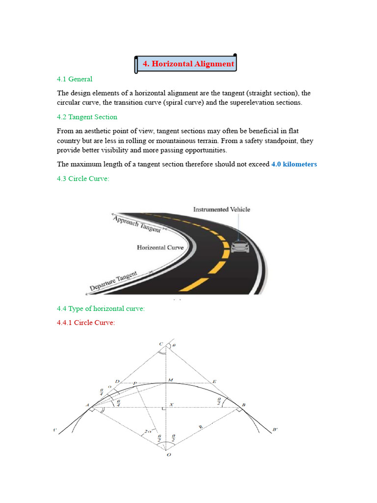 Horizontal and Vertical Alignment | PDF | Transport