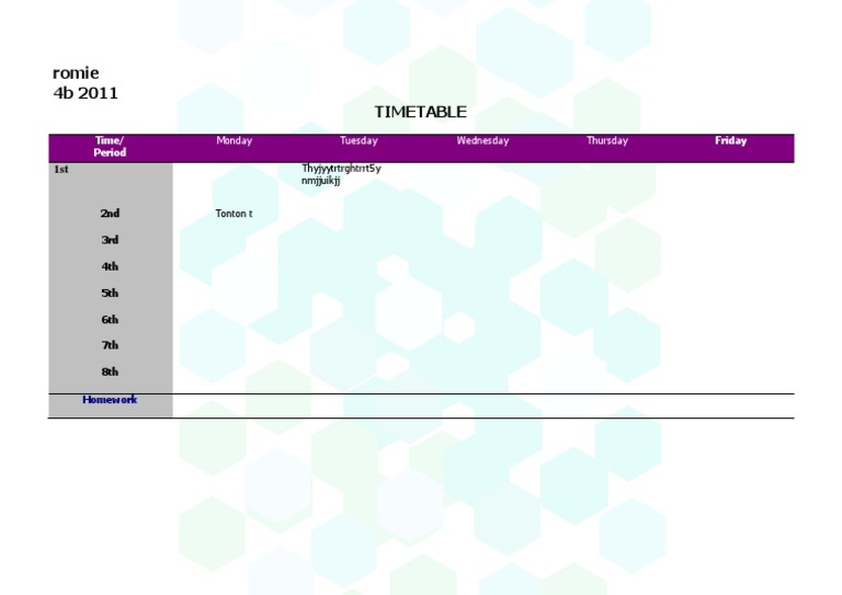 My Time Table | PDF