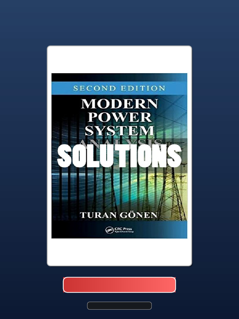 Complete Bundle Modern Power System Analysis 2nd Edition Gonen Ebook ...