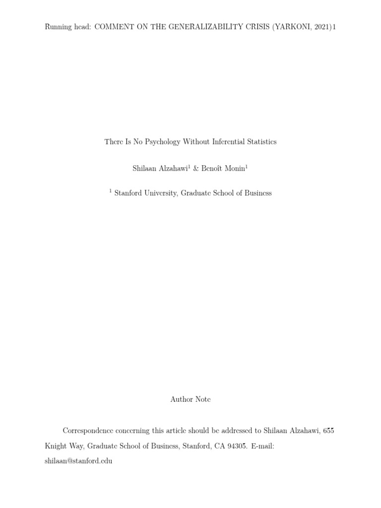 Inferential Psychology | PDF | Psychology | Statistics
