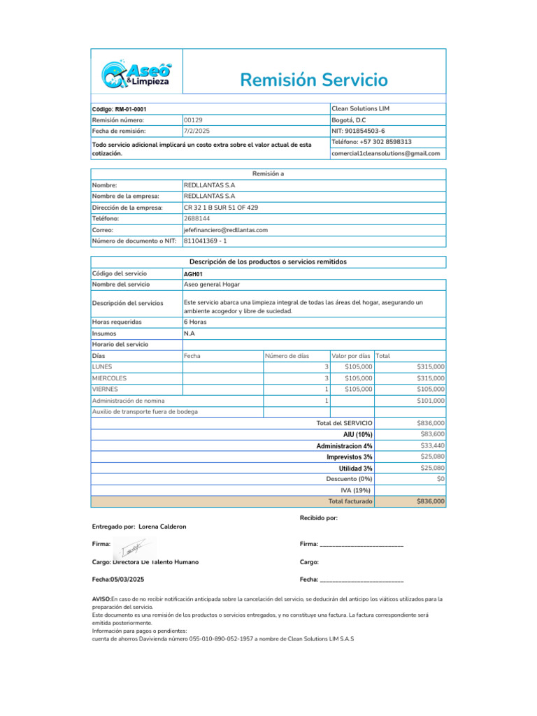 RM-Clean Solutions LIM - 00129 | PDF
