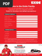 Exide Battery Warranty Registration Guide | PDF | Motor Vehicle | Vehicles