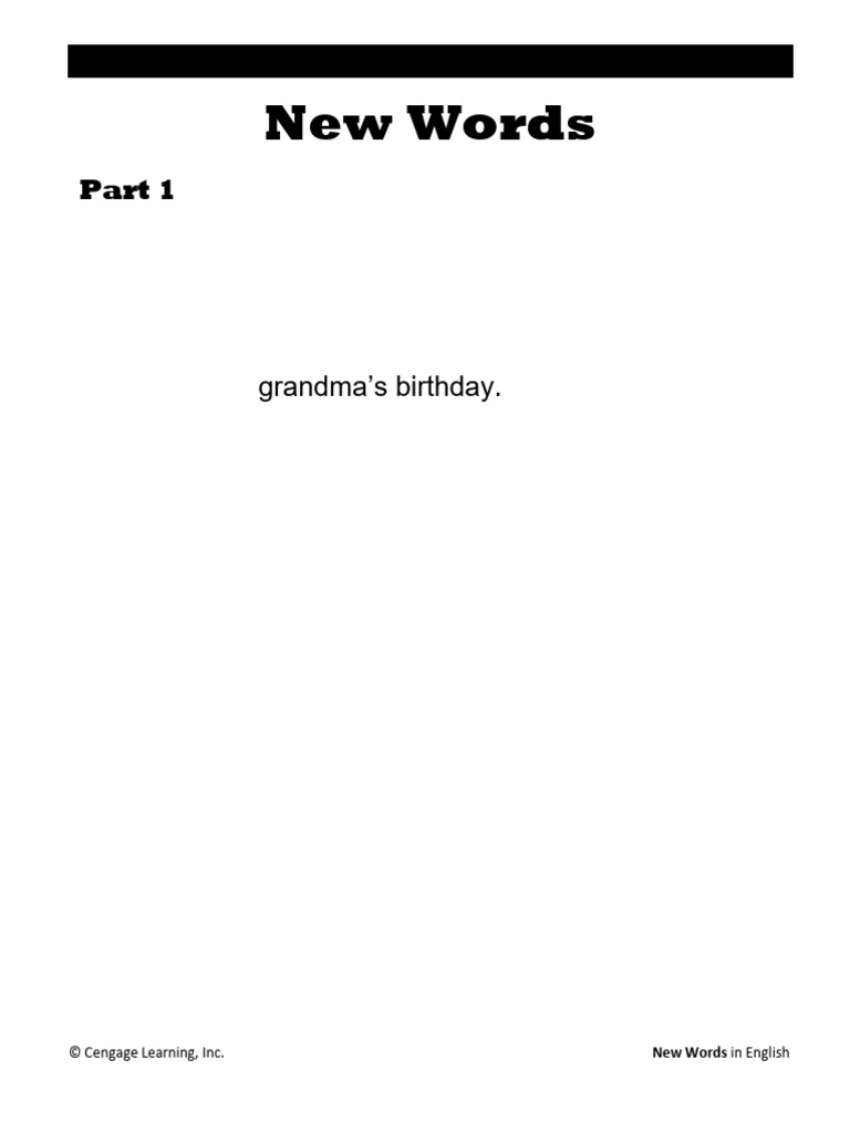 RH New Words in English Level 1a | PDF | Pupa