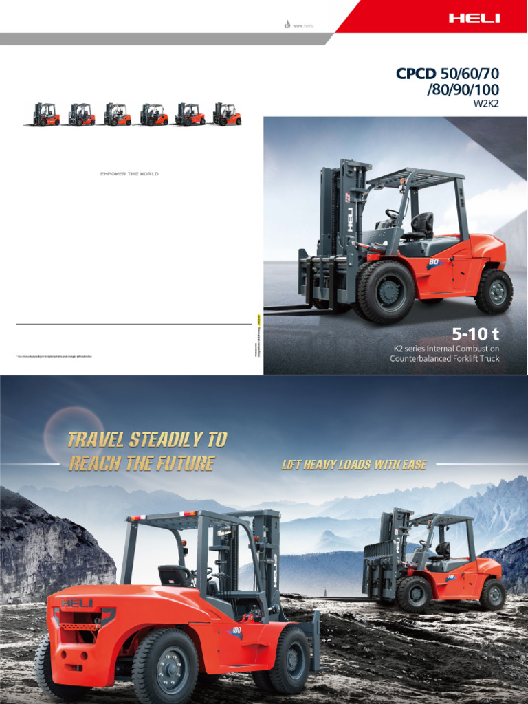 Specifications of HELI K2 Series 5-10t Diesel Forklift | PDF