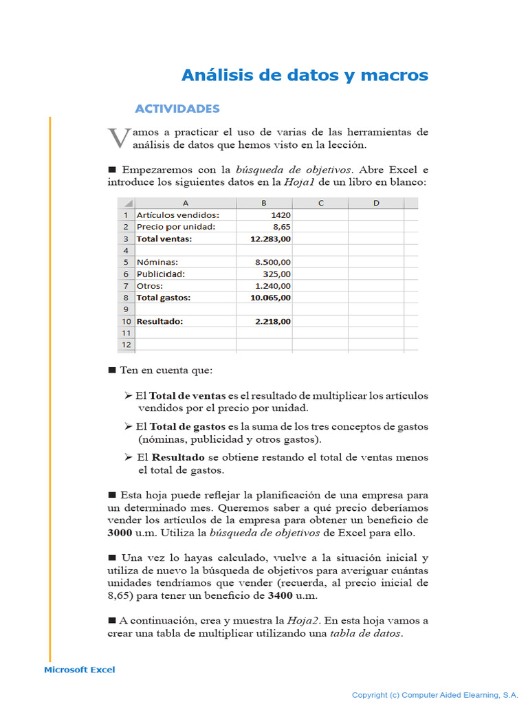 Ejercicio Macros | PDF | Microsoft Excel | Informática