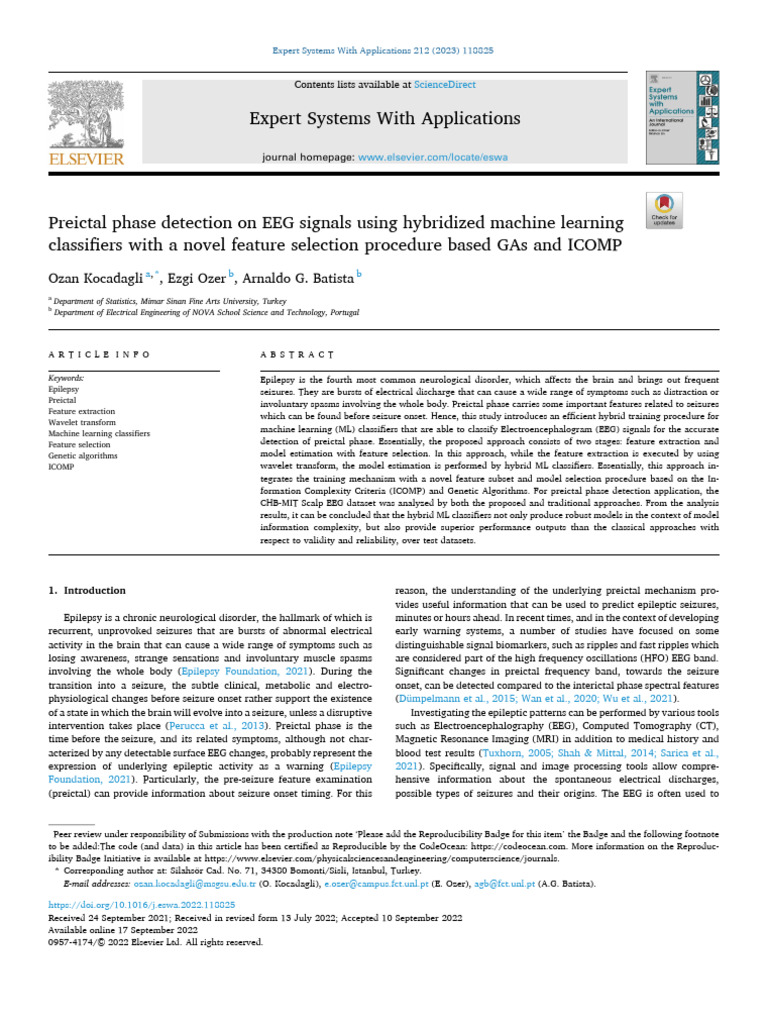 Preictal Phase Detection | PDF | Wavelet | Electroencephalography