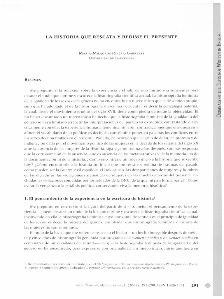 La Historia Que Rescata y Remide El Pres | PDF