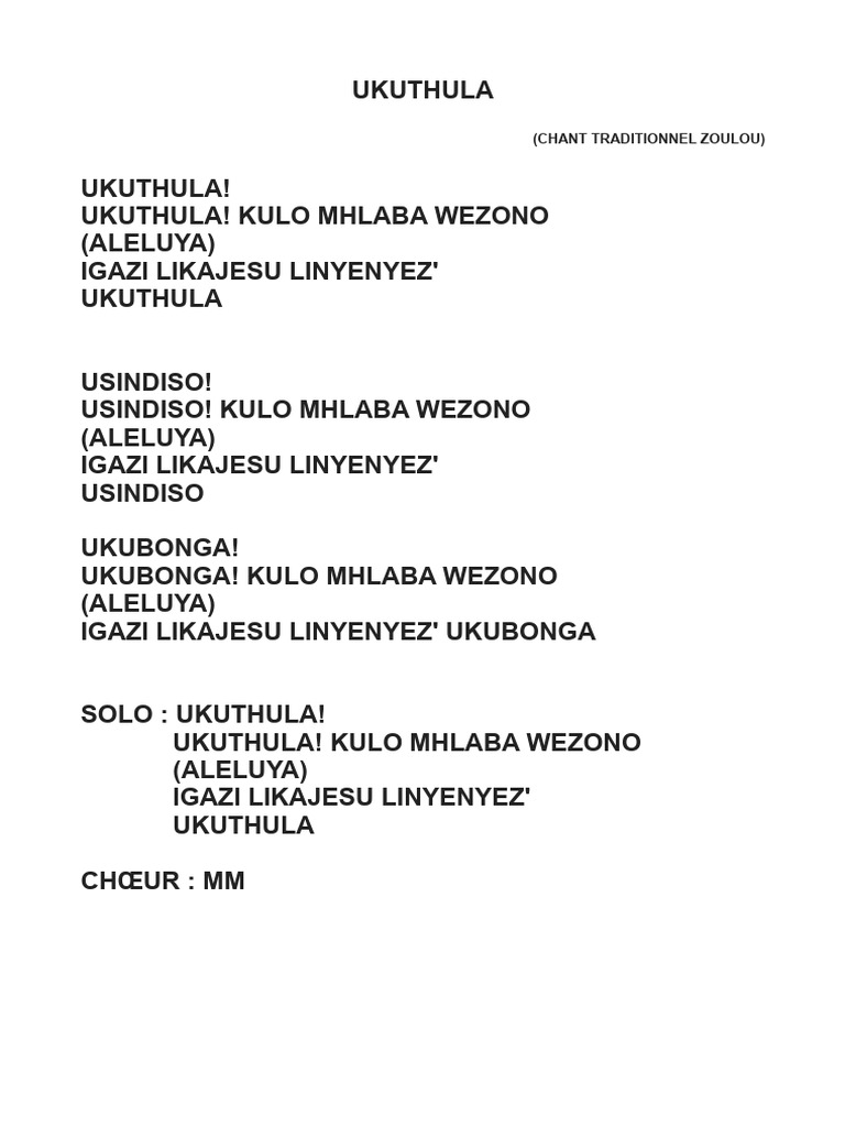 Ukuthula | PDF