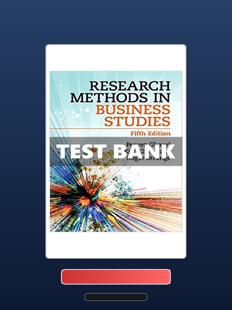 Complete Bundle Research Methods in Business Studies 5 Ed Ghauri Ebook ...