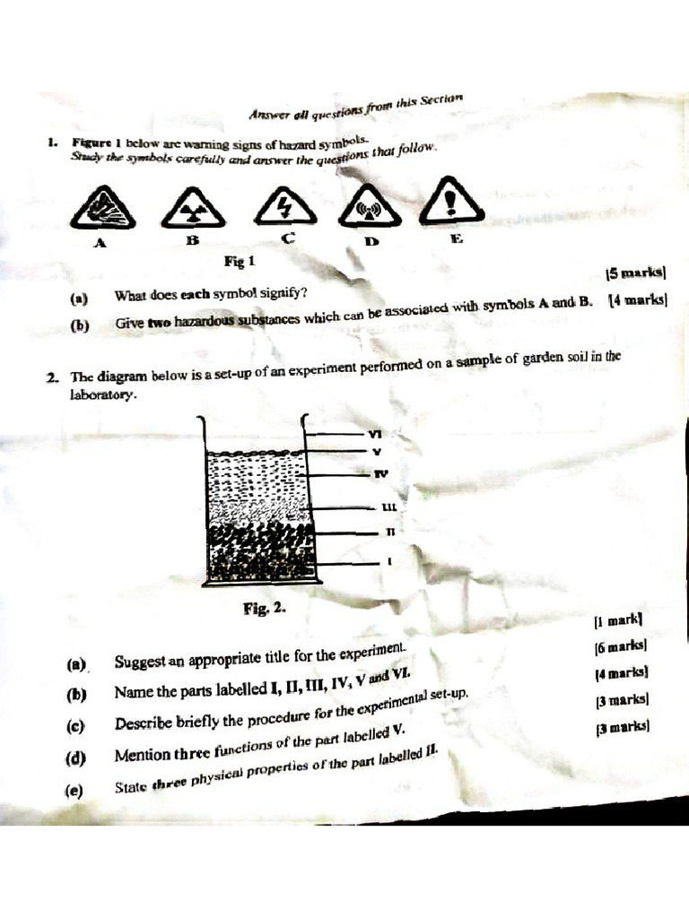 Wassce 2025 - Science Prac - Test 1 | PDF