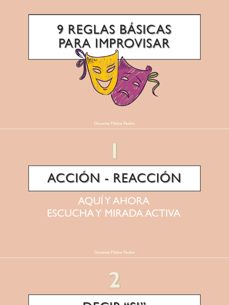 9 Reglas Básicas para Improvisar | PDF