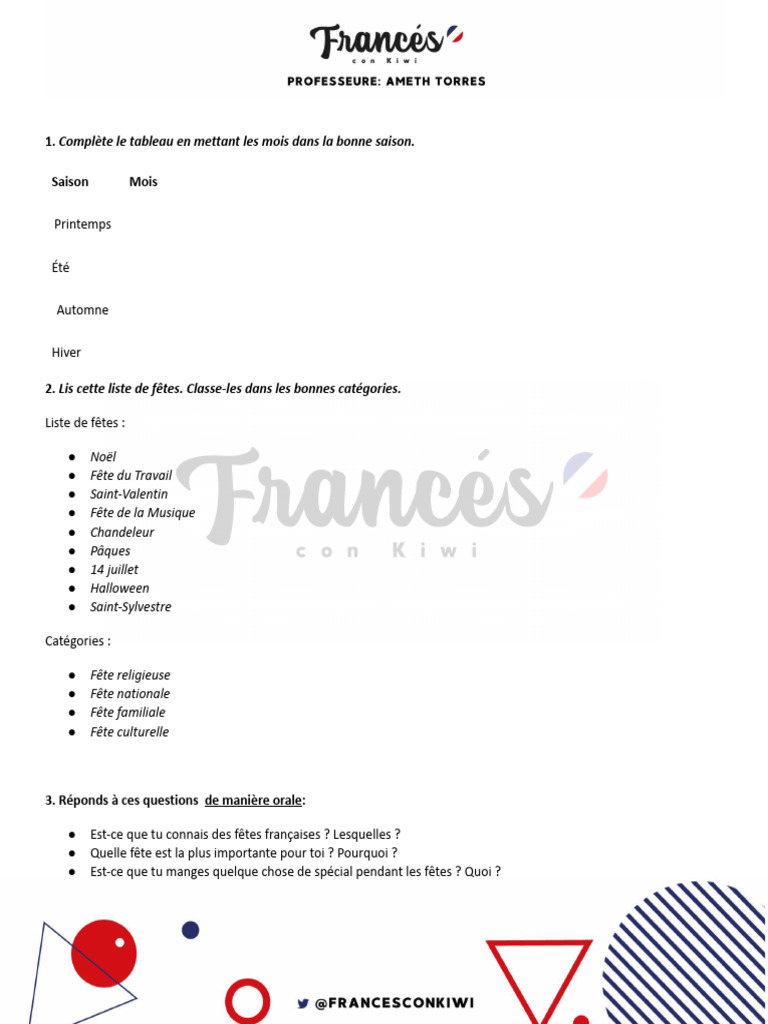 Fêtes françaises tout au long de l'année | PDF | Saint Valentin | Noël
