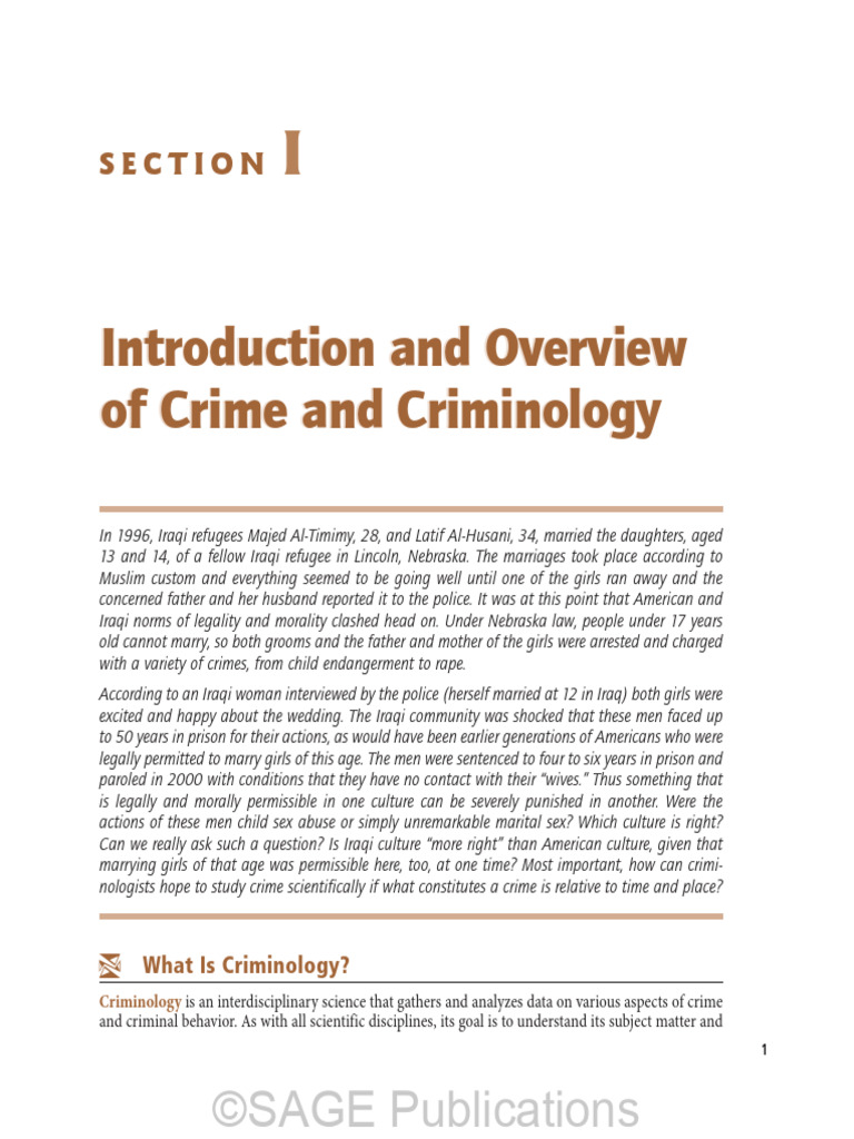Criminology Introduction | PDF | Criminology | Crimes