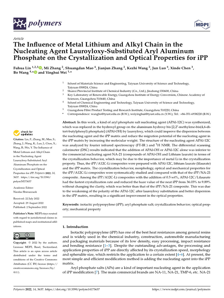 2023 A The Influence of Metal Lithium | PDF | Proton Nuclear Magnetic ...